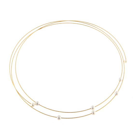 Oiritaly Collana - Donna - Magic Wire - 08-C-GPB-01 - Spazio - Oro giallo