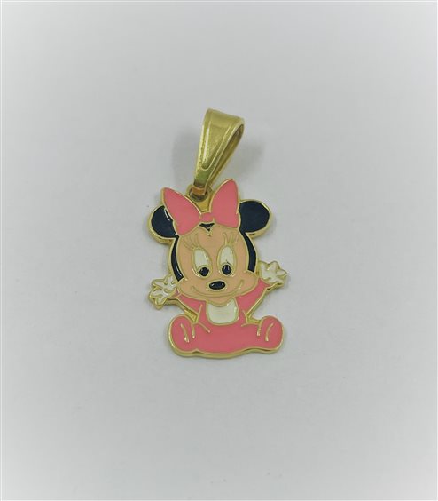 Oiritaly Charm - Child - Disney - MINNIE - Minni - Yellow Gold