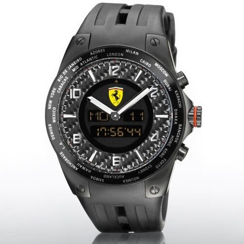 Oiritaly Reloj - Quarzo - Hombre - Scuderia Ferrari - World Time - Relojes